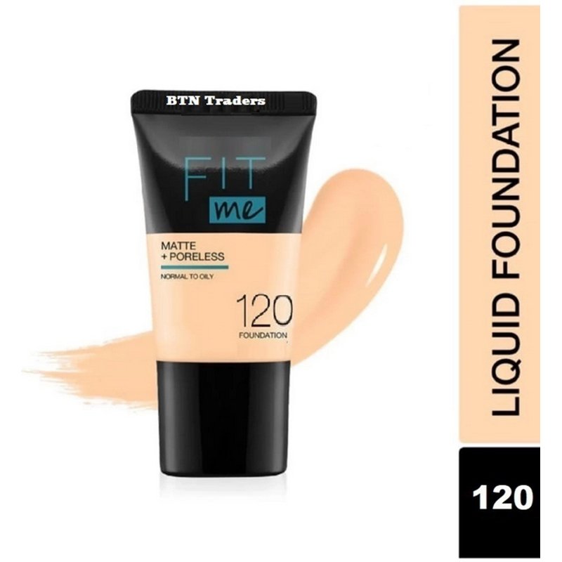 Maybelline Fit Me Matte Poreless Foundation 120 Classic Ivory 18ml X 6