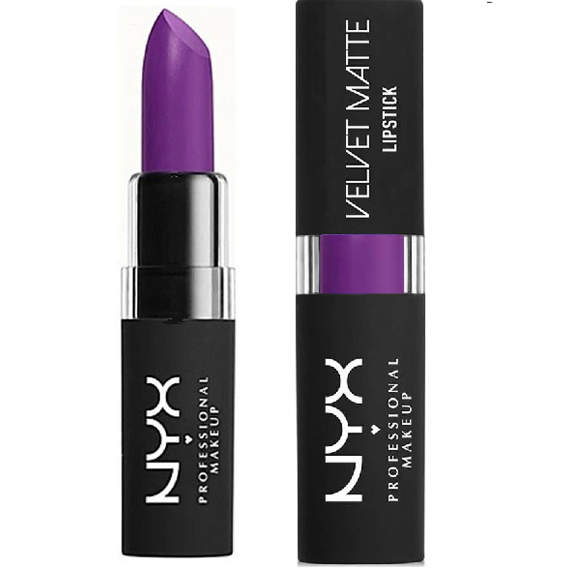 NYX Velvet Matte Mat Lipstick 09 Purple Voltage X 3