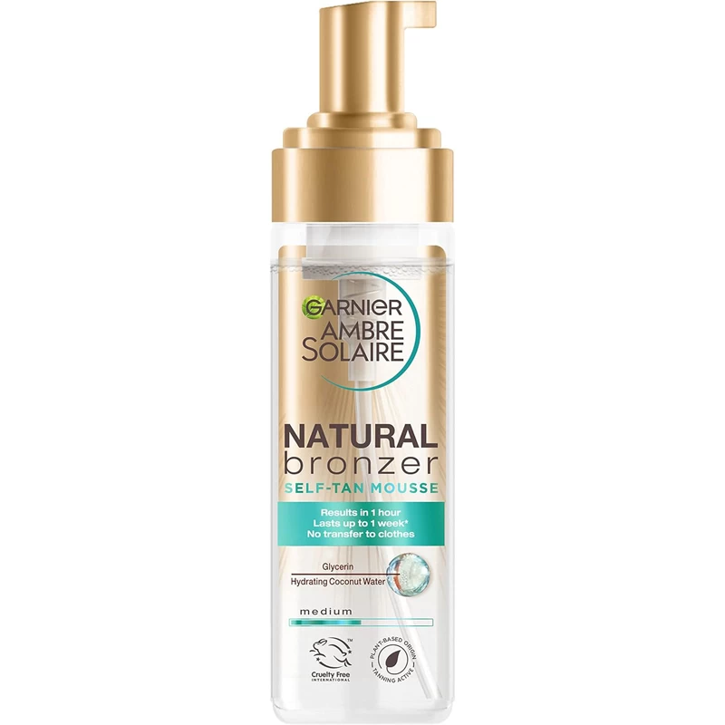 Garnier Natural Bronzer Self Tan Mousse With Coconut Water 200ml X 6